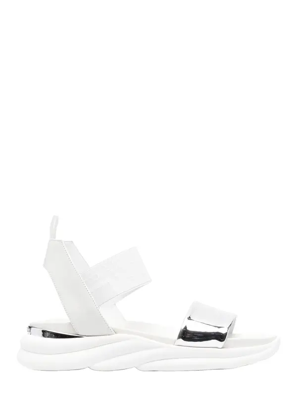 BALDININI Metallic-strap Detail Sandals - White