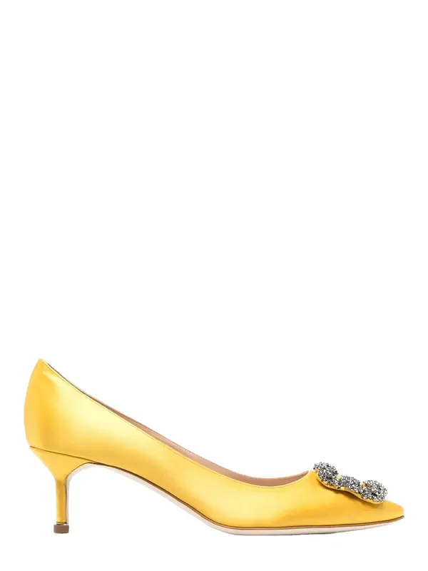 Manolo Blahnik Hangisi 50mm Pumps - Yellow