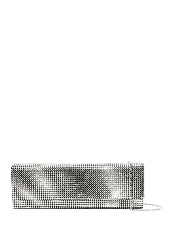 Amina Muaddi Paloma Crystal-embellished Clutch - Black