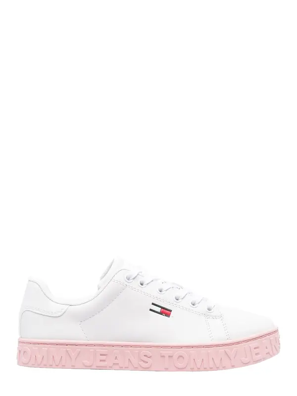 Tommy Hilfiger Embossed-logo Sole Sneakers - White