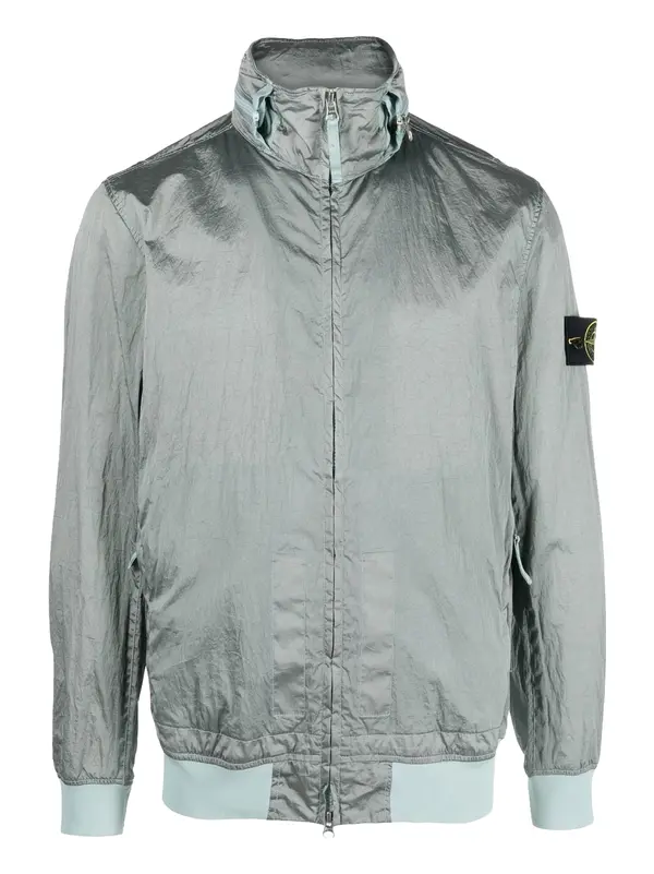 Stone Island Compass-patch Bomber Jacket - Grey