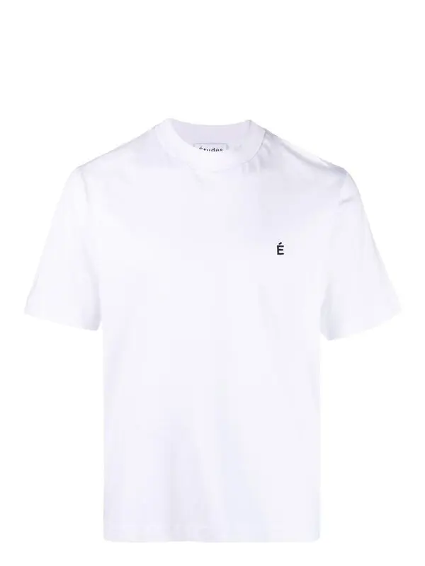 ÉTUDES STUDIO Logo-embroidered Organic Cotton T-shirt - White