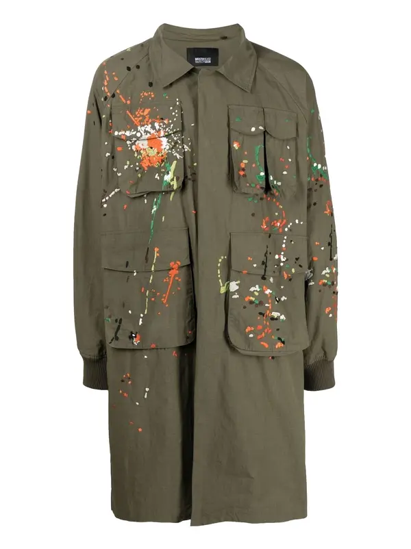 MOSTLY HEARD RARELY SEEN Paint-embroidered Backpack Coat - Green