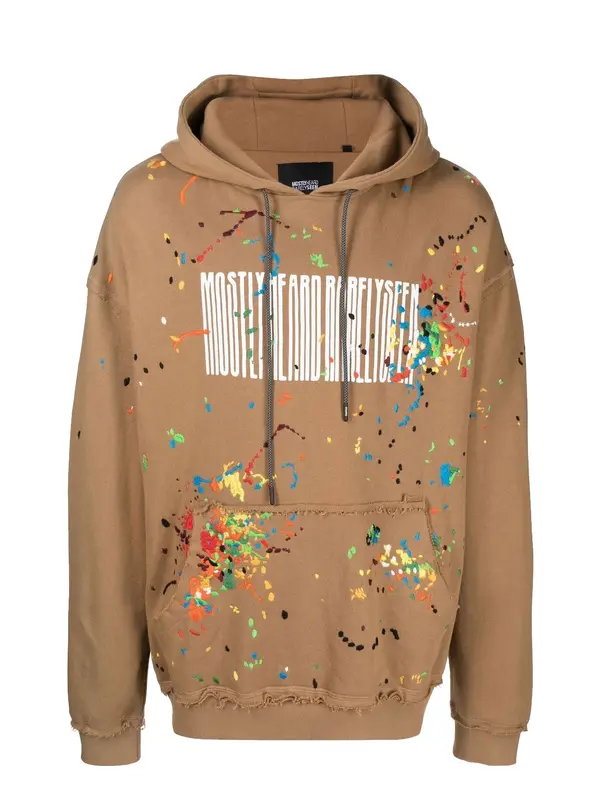 MOSTLY HEARD RARELY SEEN Logo-print Hoodie - Brown