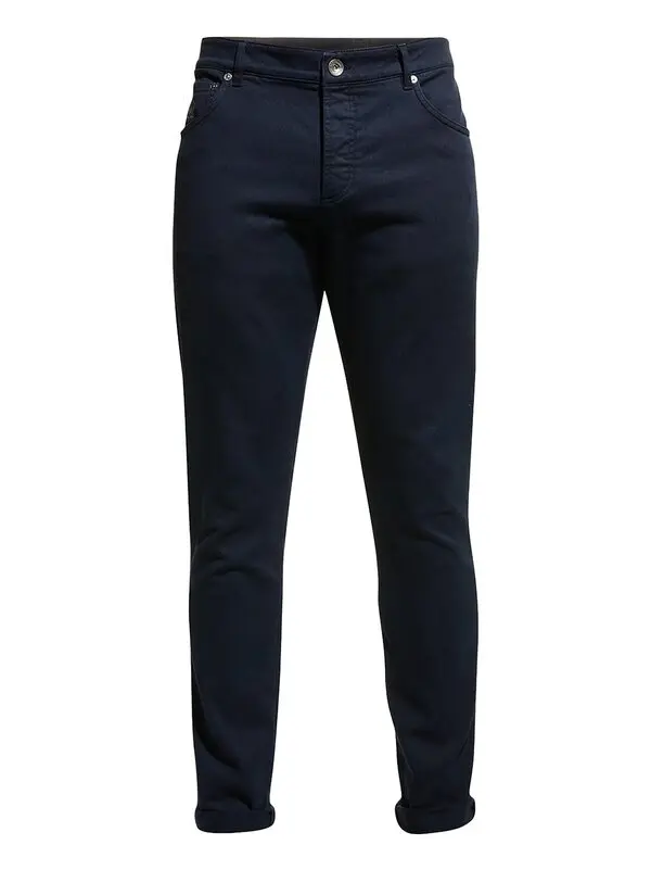 Brunello Cucinelli Bull Denim Skinny-fit Pants - Night