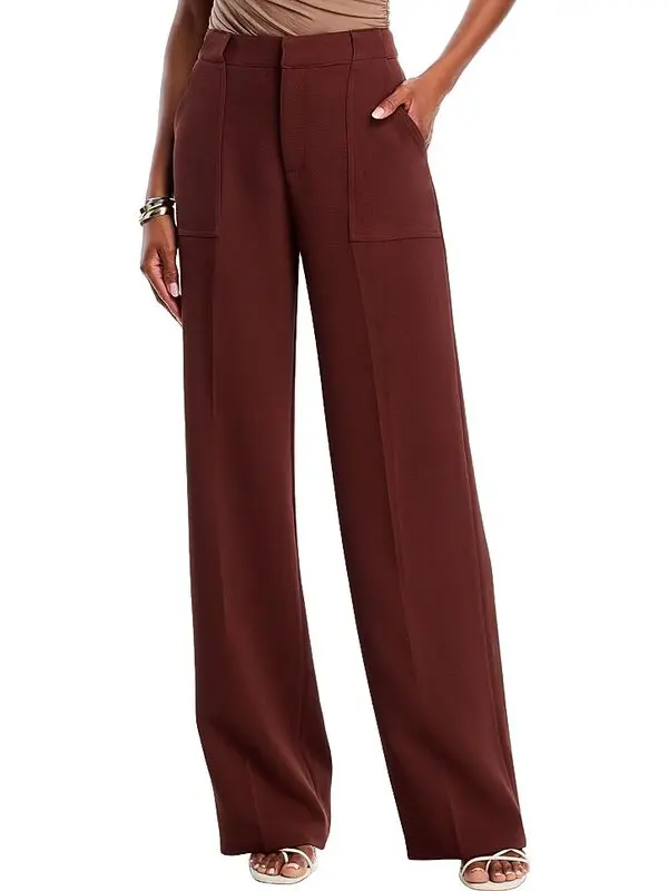 Aqua Wide Leg Trousers - Bark
