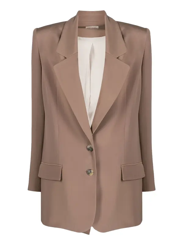 THE MANNEI Notched-lapel Single-breasted Blazer - Brown