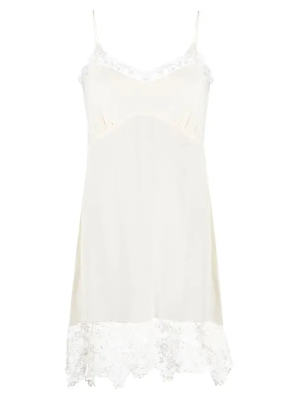Simone Rocha Lace-trim Slip Dress - Neutrals