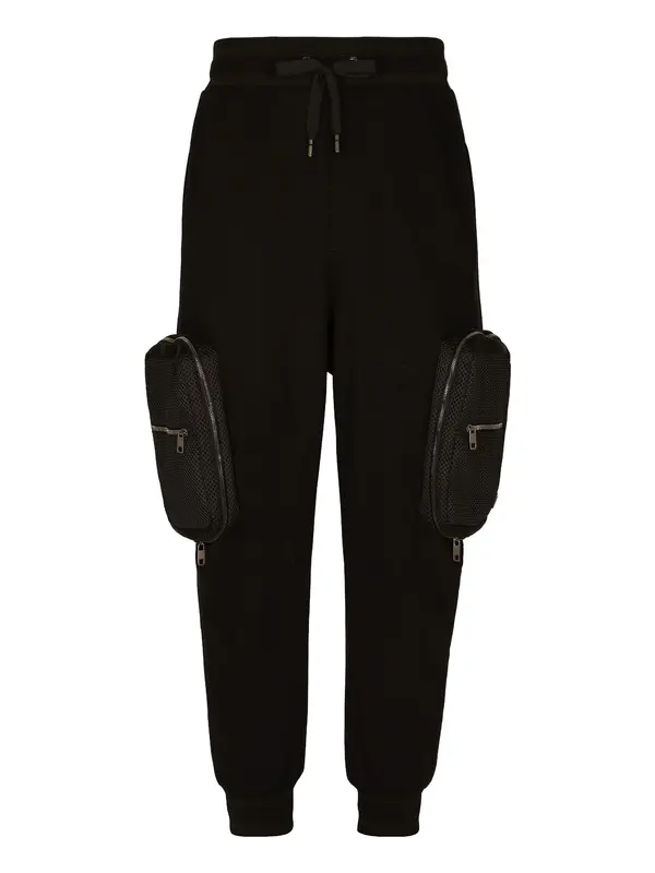 Dolce & Gabbana Drawstring Cotton-blend Track Pants - Black