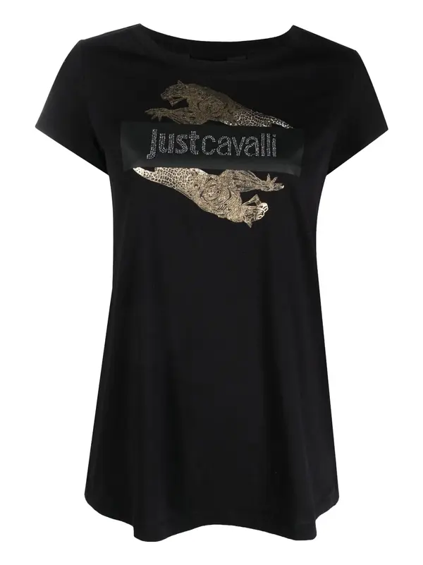 Just Cavalli Logo-print T-shirt - Black