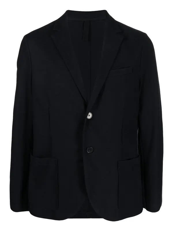 Harris Wharf London Notched-lapels Single-breasted Blazer - Blue