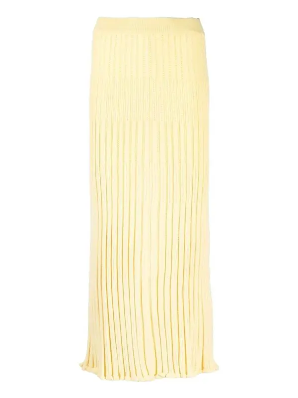 AERON Zero Ribbed-knit Skirt - Yellow