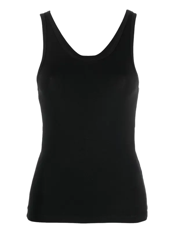 THOM KROM Contrast-stitching Sleeveless Top - Black