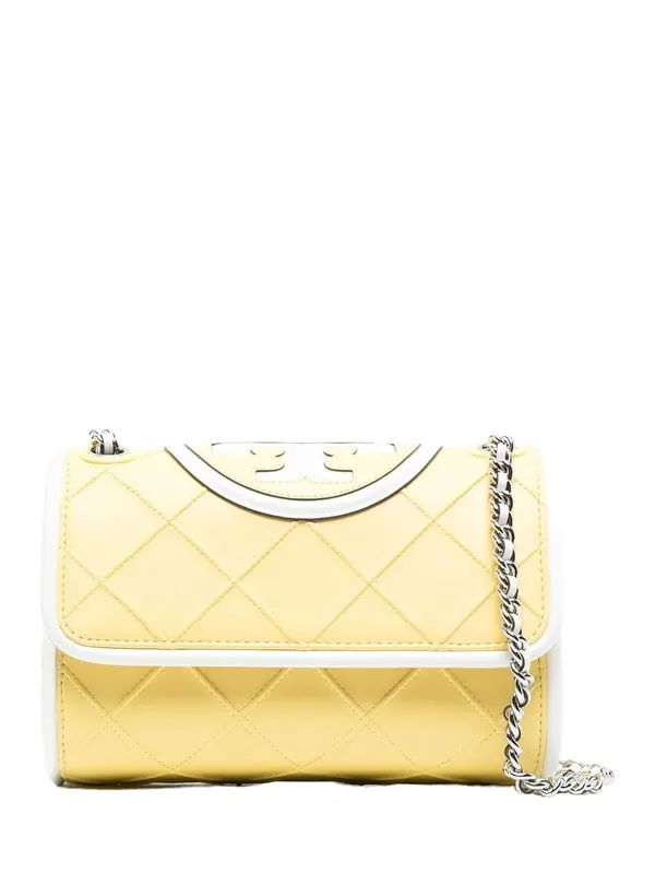 Tory Burch Embossed Quilted Cross-body Bag - Yellow