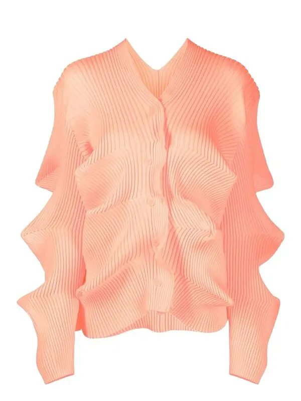 JNBY Wavy Detail Twist Cardigan - Pink