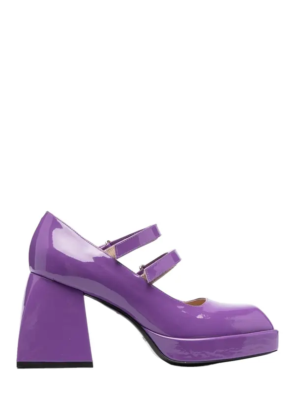 NODALETO 85mm Square-toe Pumps - Purple