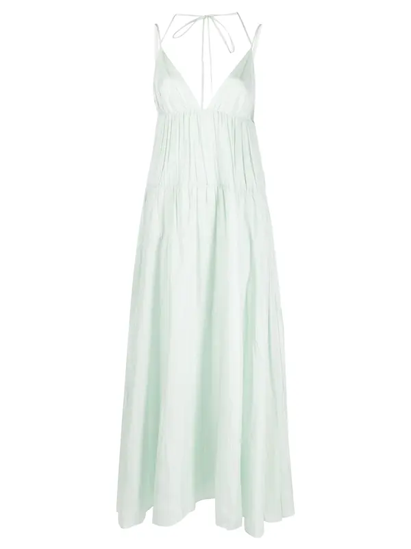 JOSEPH V-neck Long Dress - Green
