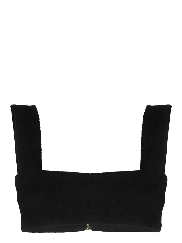 Patou Square-neck Crop Top - Black