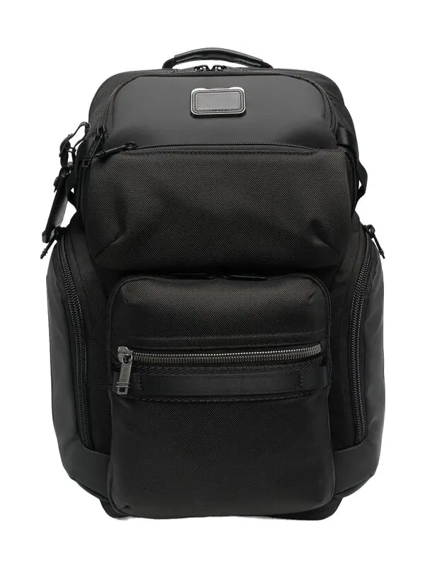 Tumi Canvas Backpack With Multiple Pockets - Black