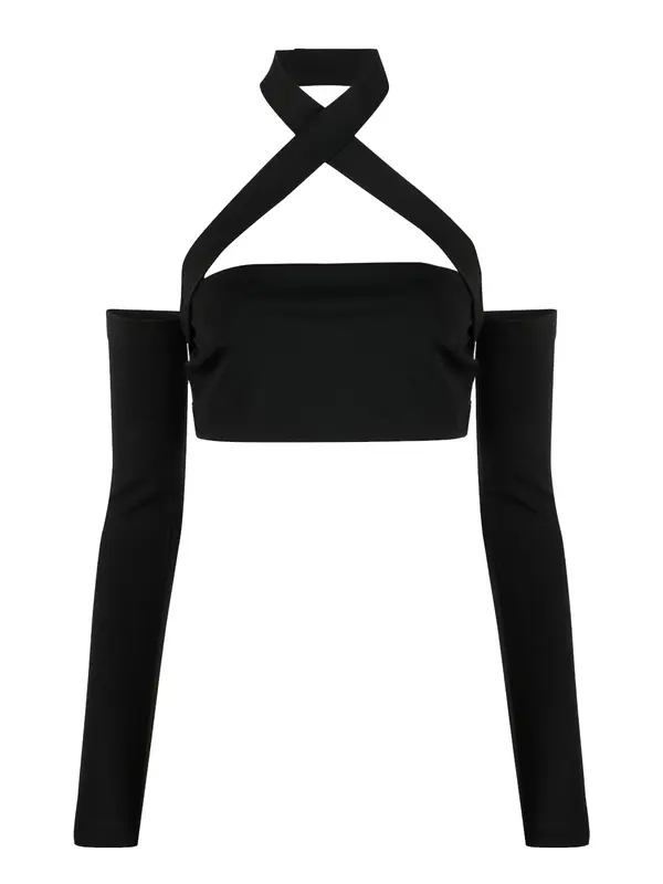 Dolce & Gabbana Cross-strap Cut-out Top - Black
