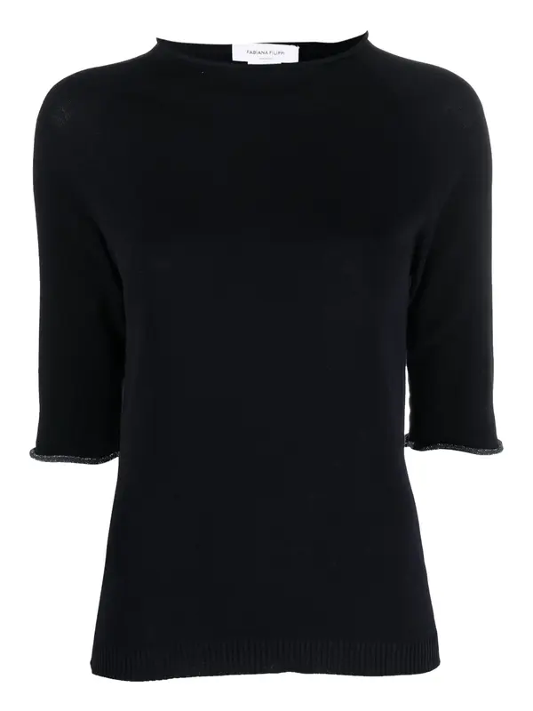 Fabiana Filippi Round Neck Sweater - Black