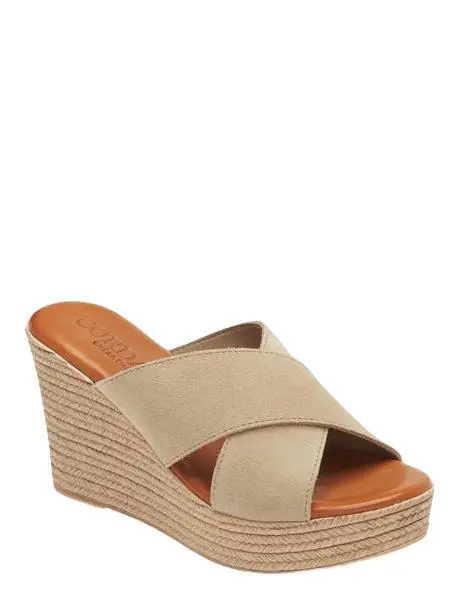 Cordani Braylin Espadrille Wedge Sandal - Sand Suede Aren