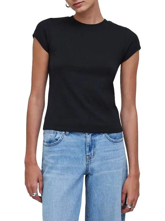 Madewell Supima® Cotton Rib T-shirt - True Black