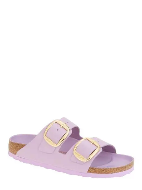 BIRKENSTOCK Arizona Big Buckle Slide Sandal - Purple Dusk High Shine