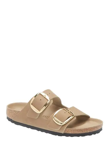 BIRKENSTOCK Arizona Big Buckle Slide Sandal - Tobacco Brown