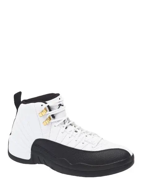 JORDAN Air Retro Basketball Sneakers - White/black/taxi