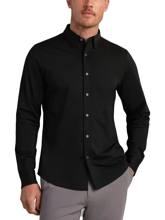 RHONE Commuter Slim Fit Button-up Shirt - Black Oxford