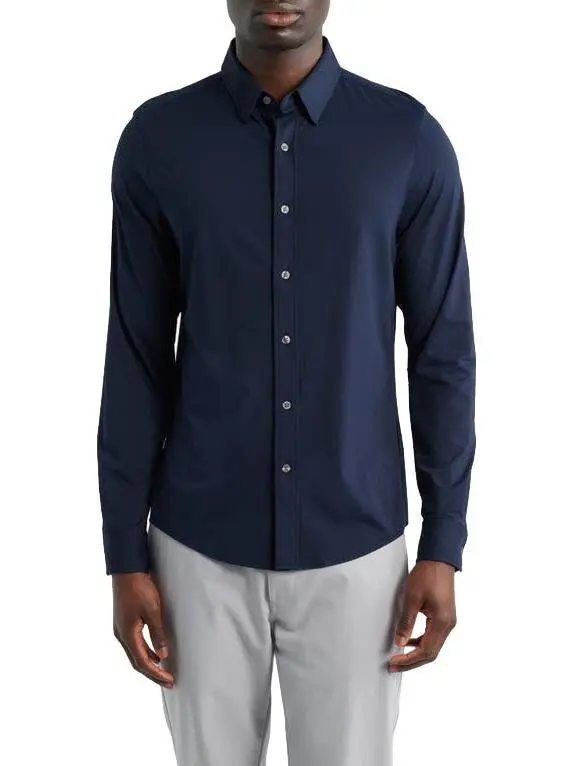 RHONE Commuter Slim Fit Button-up Shirt - True Navy