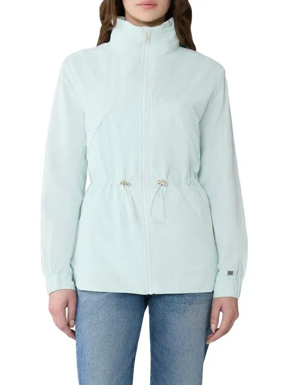 Soia & Kyo Water Repellent Hooded Coat - Aquatic Mint