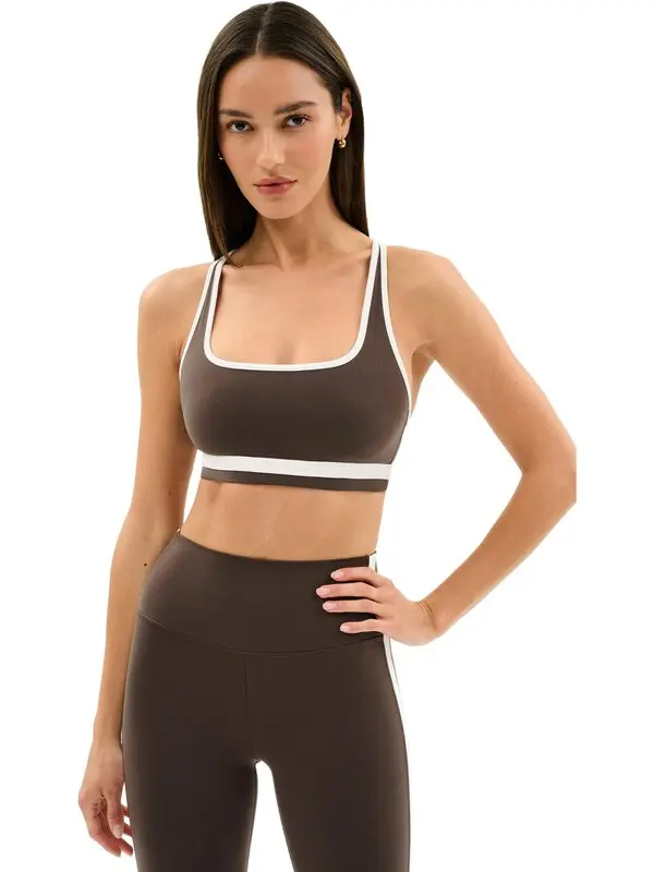 Splits59 Bianca Rigor Bra - Dark Chocolate/white