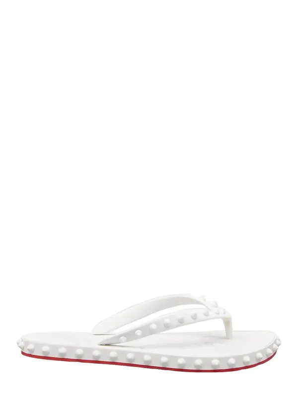 CHRISTIAN LOUBOUTIN Donna Spike Flip Flops - Bianco