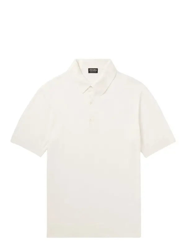 Zegna Cotton Polo Shirt - White