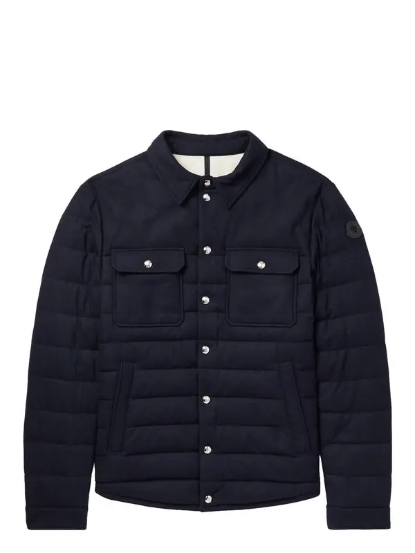 Moncler Mirmandix Slim-fit Quilted Felt Down Jacket - Blue