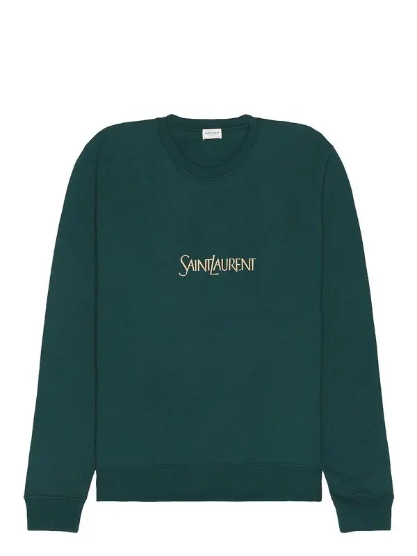 Saint Laurent Classique Old School Sweater - Vert & Naturel