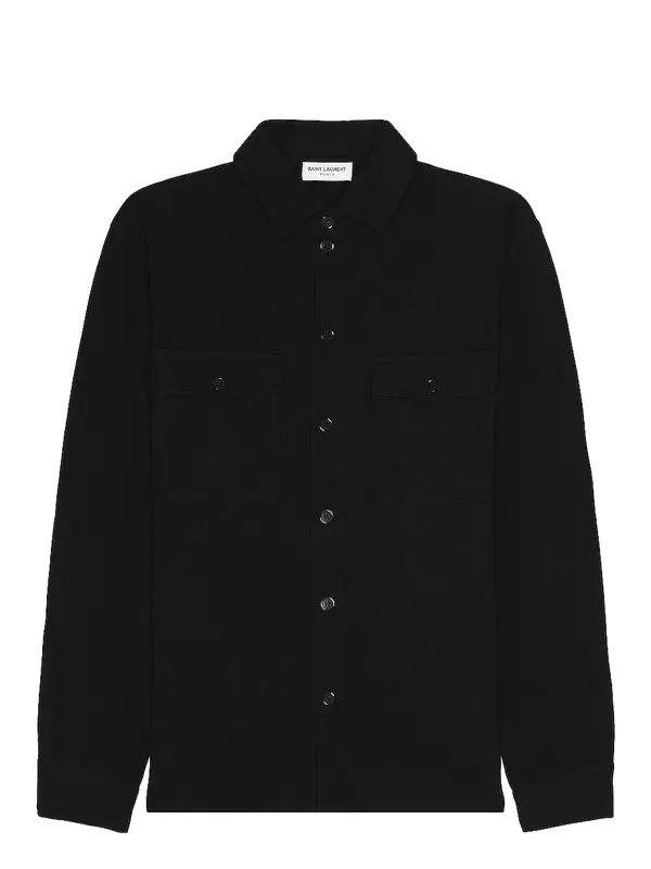 Saint Laurent Oversize Chemise In Black - Noir