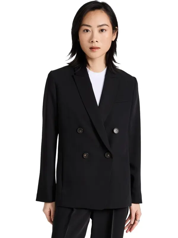 Vince Crepe Suiting Blazer - Black