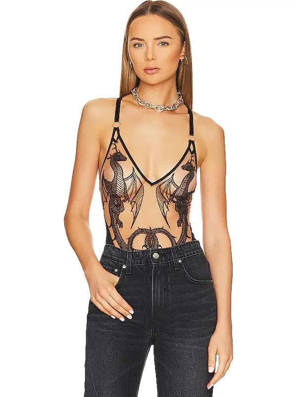 THISTLE AND SPIRE Dracona Bodysuit - Butterscotch