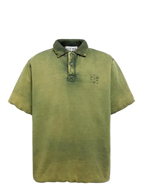 Loewe Padded Cotton Jersey Polo Shirt - Green