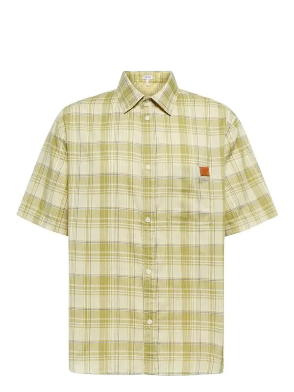 Loewe Checked Gauze Shirt - Green