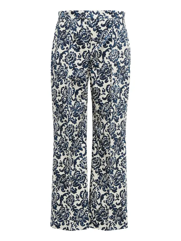 Max Mara Aversa Cotton Trousers - Blue