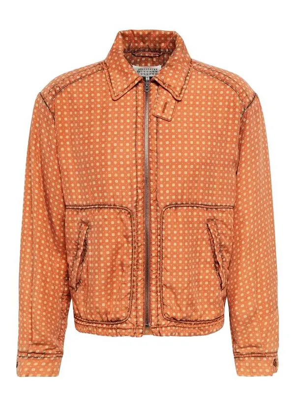 MAISON MARGIELA Silk Bomber Jacket - Orange
