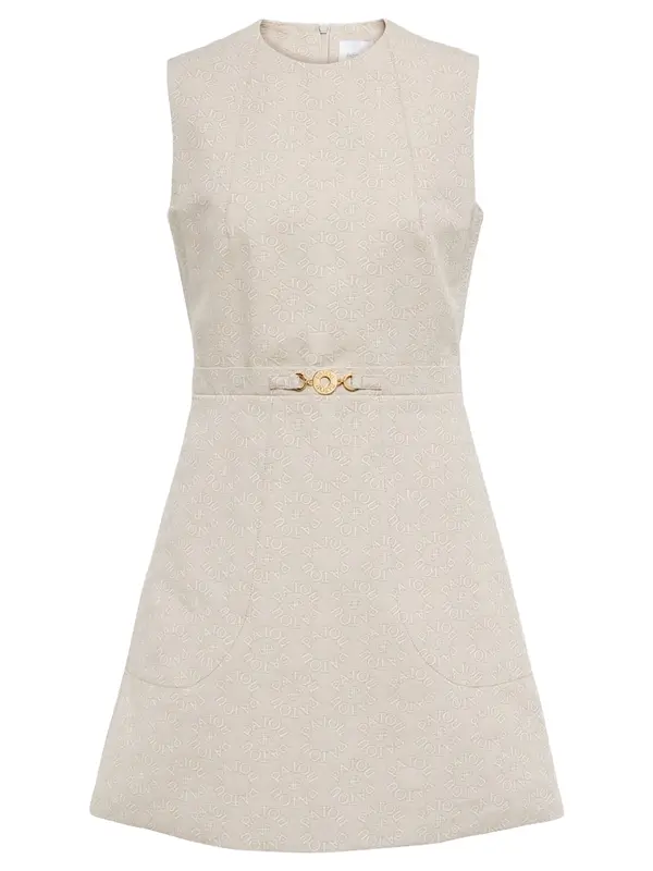 Patou A-line Cotton Dress - Beige