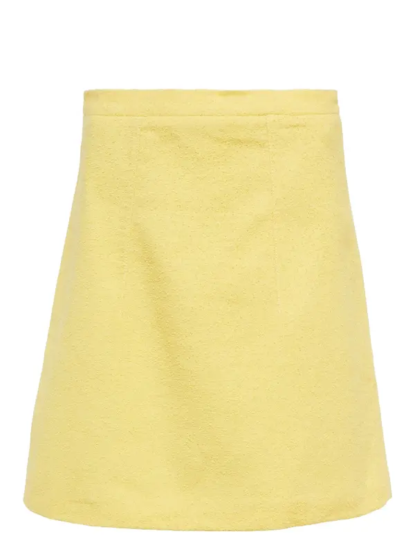 Patou Tweed Miniskirt - Yellow