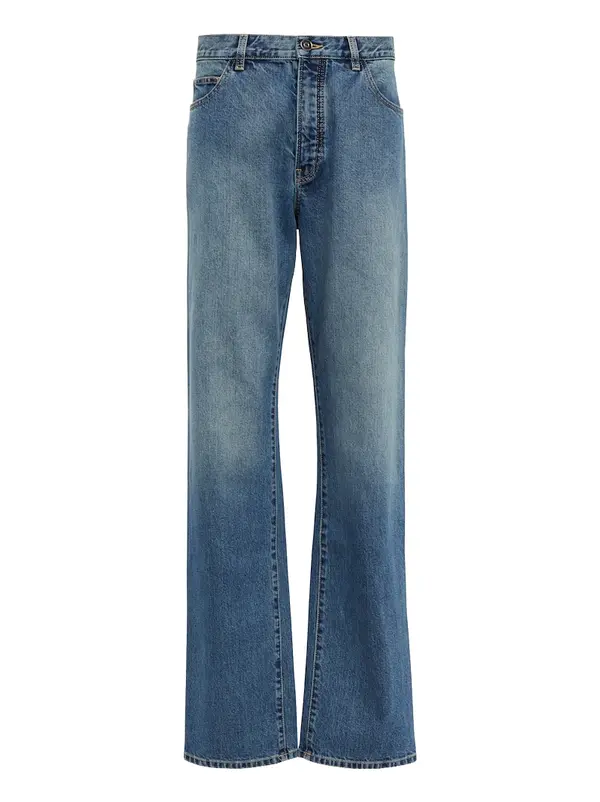 Alaïa Lover Low-rise Straight Jeans - Blue