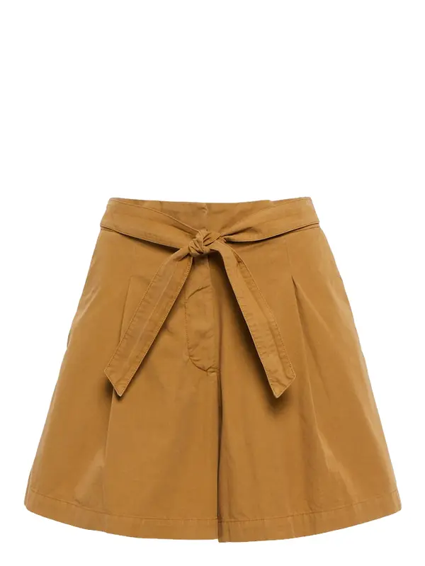 A.p.c. Belted High-rise Shorts - Brown