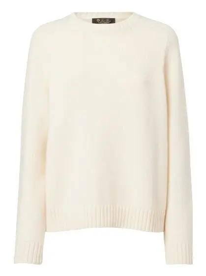 Loro Piana Parksville Cashmere Sweater - White